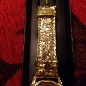 Avon | Accessories | New Avon Glitter Gold Watch | Poshmark